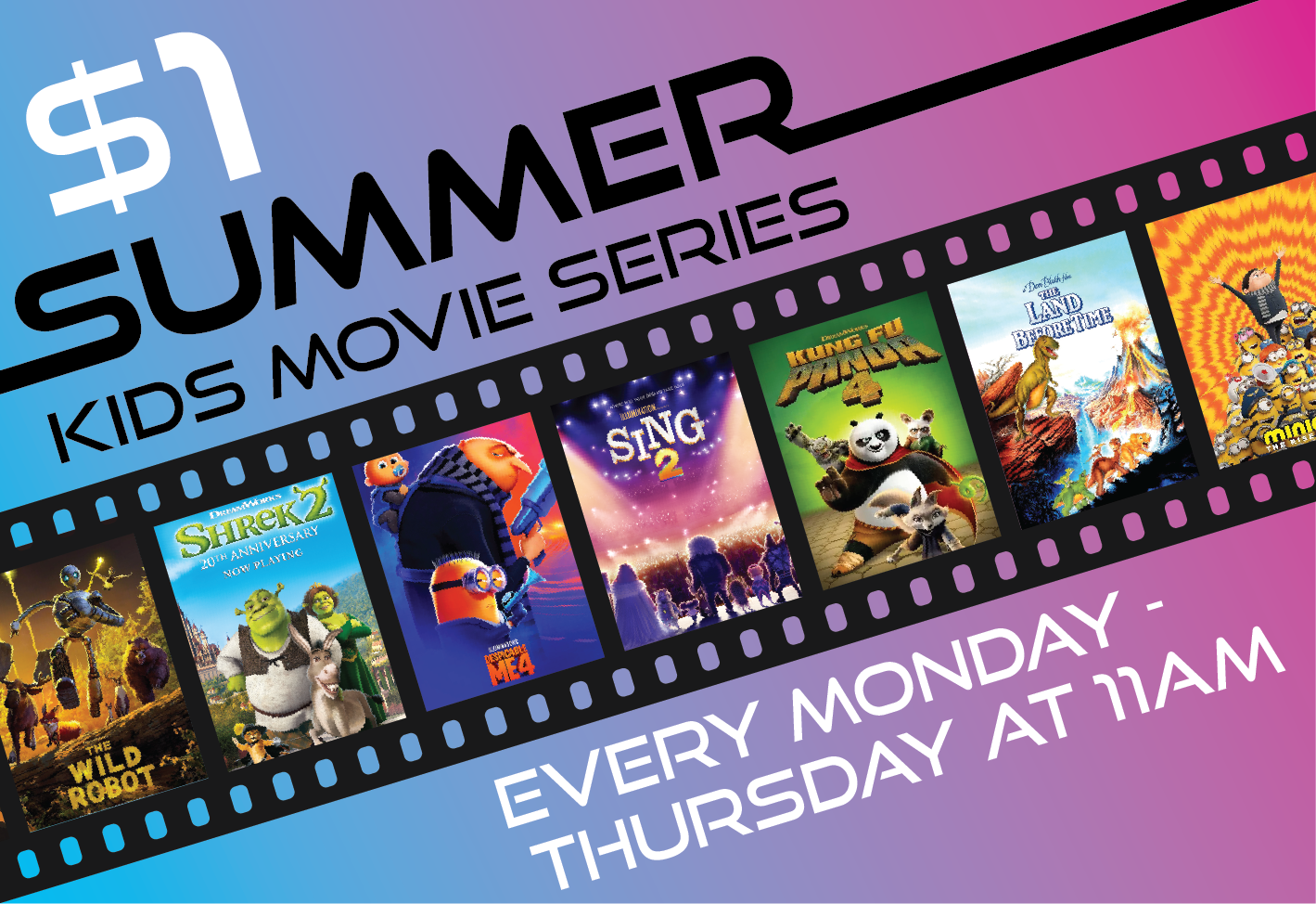 $1 Summer Kids Movie Series