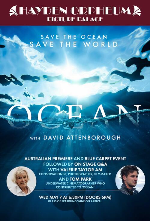 Movie poster for OCEAN with David Attenborough Australian Premiere