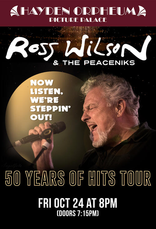 Movie poster for Ross Wilson & The Peaceniks 50 Years Of Hits Live