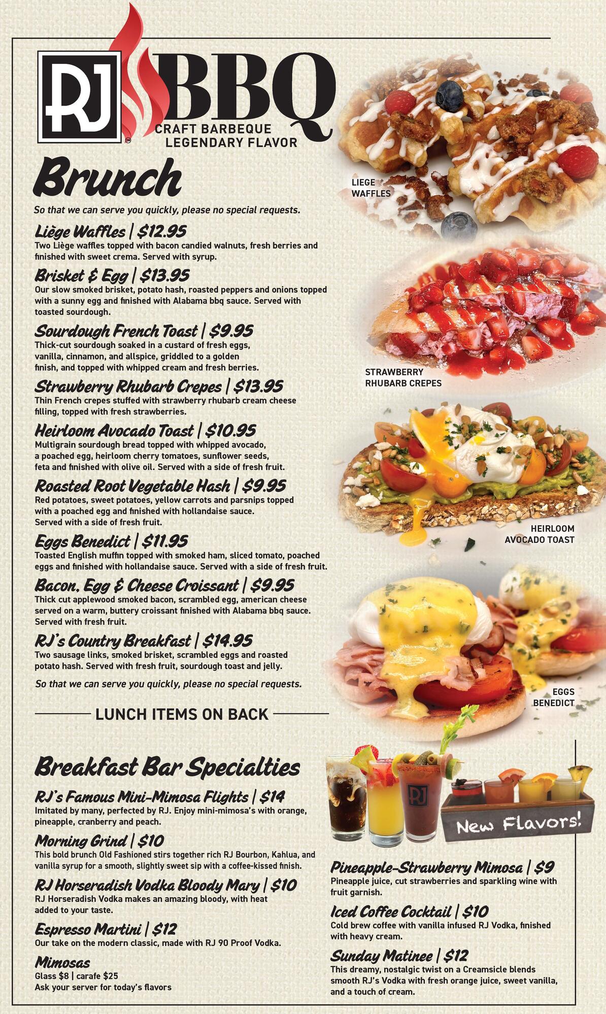 Weekend Brunch Mimosa Bloody Mary Menu