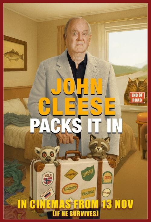 Movie poster for John Cleese Packs It In