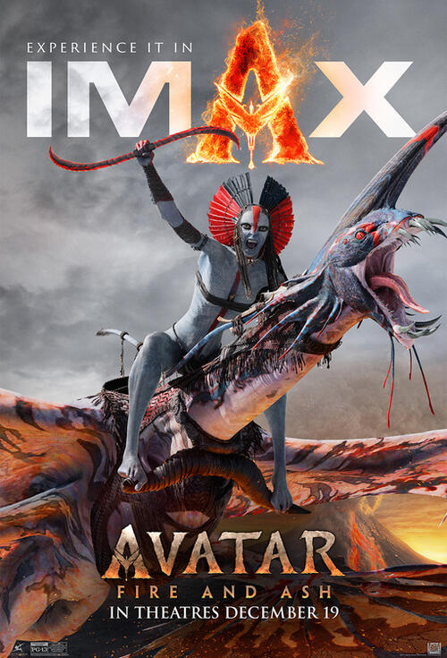 Movie poster for Avatar: Fire and Ash IMAX-2D
