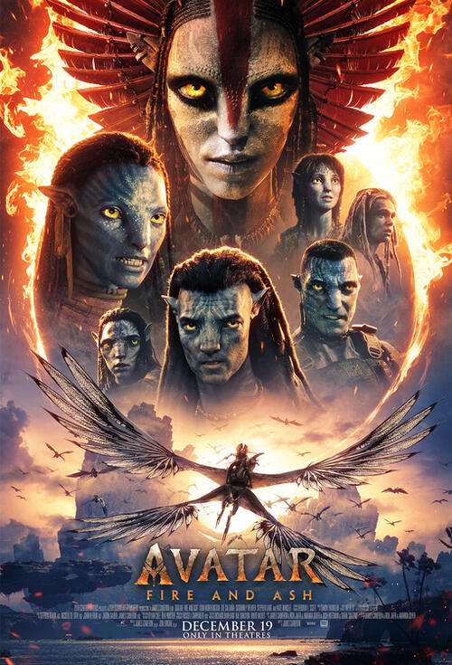 Movie poster for Avatar: Fire and Ash IMAX-3D